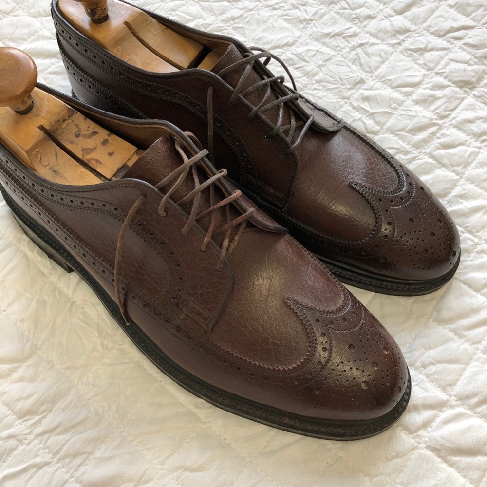 Rare Vintage Dunhill Tailors Nyc Brown Wingtip Dress … - Gem